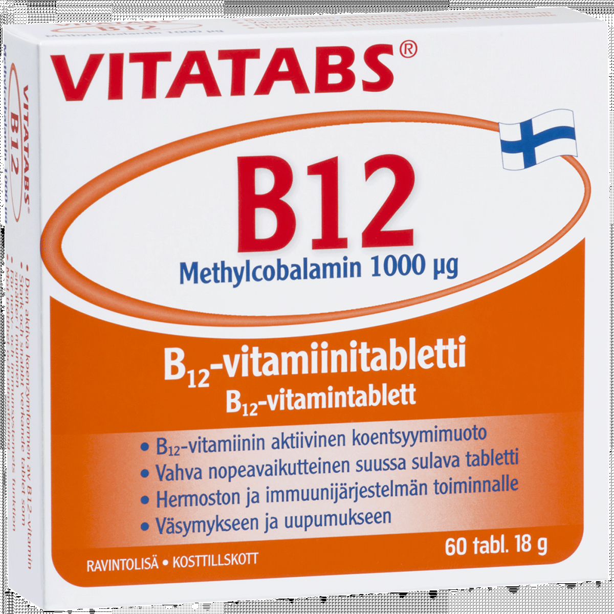 Vitatabs® B12 1300 µg Combi + Folic acid, 150 tabl. – Best Scandinavian